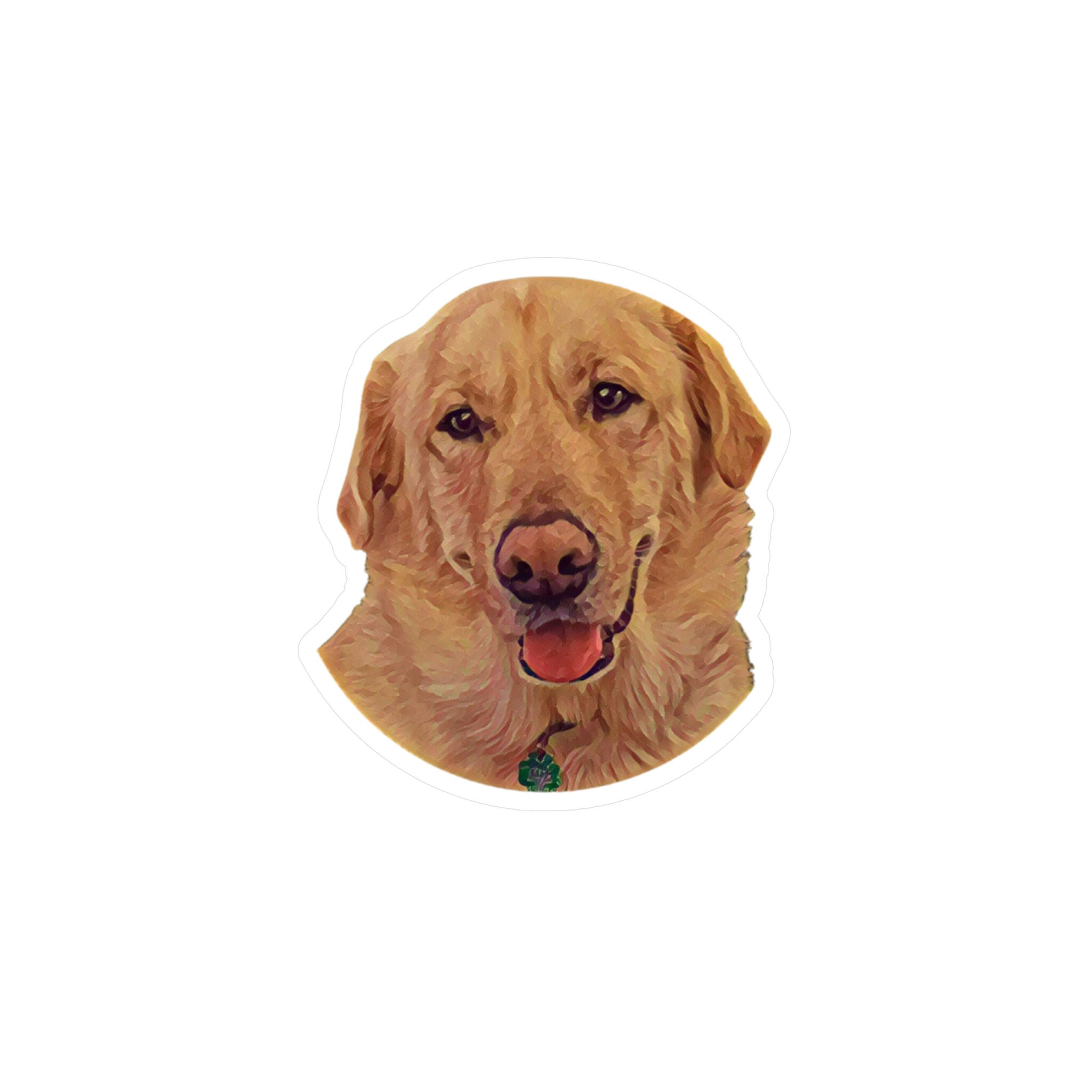 Henry the Golden Retriever Vinyl Decal - Etsy