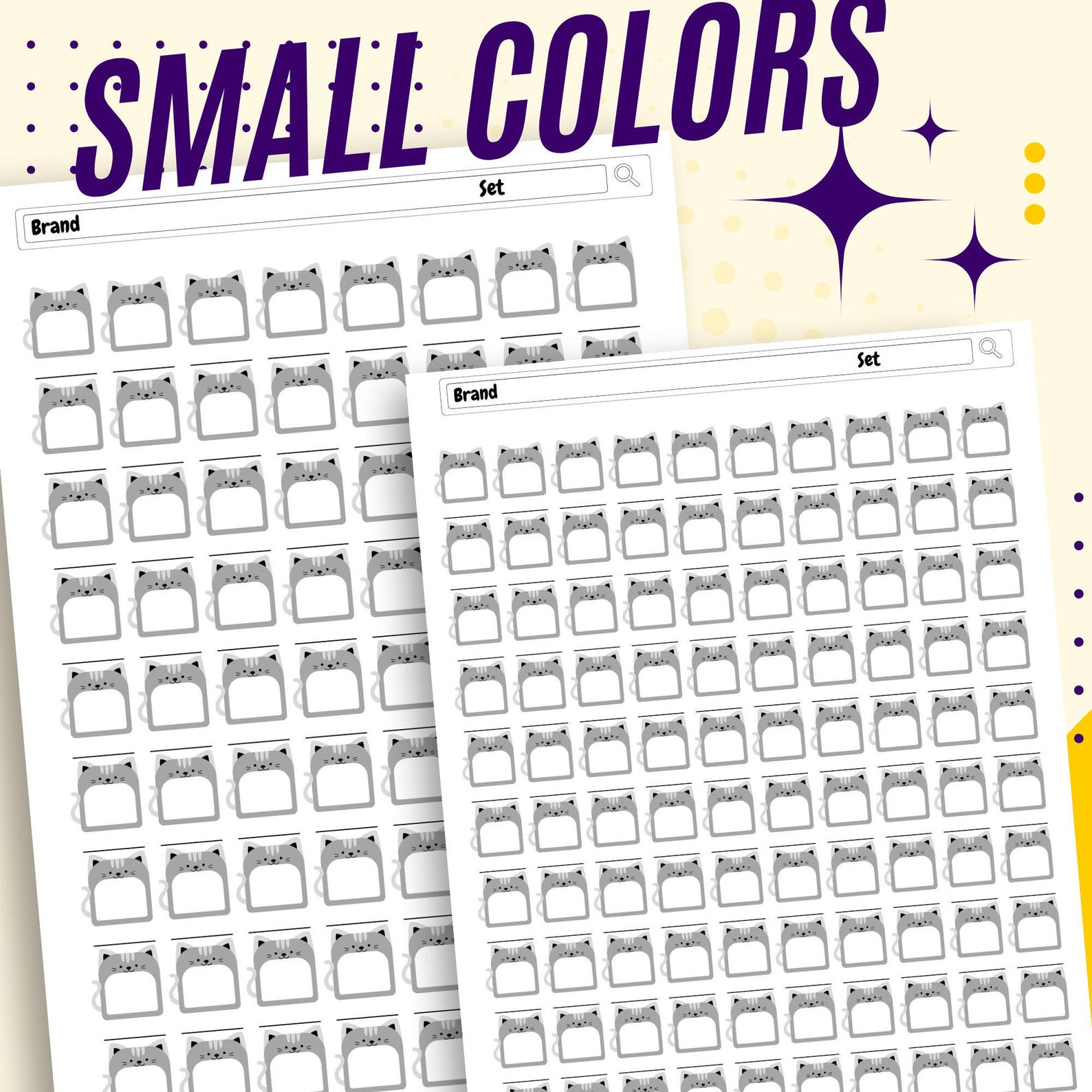 Color Swatch, Blank Color Palette, Pattern Color Swatch Chart Printable ...