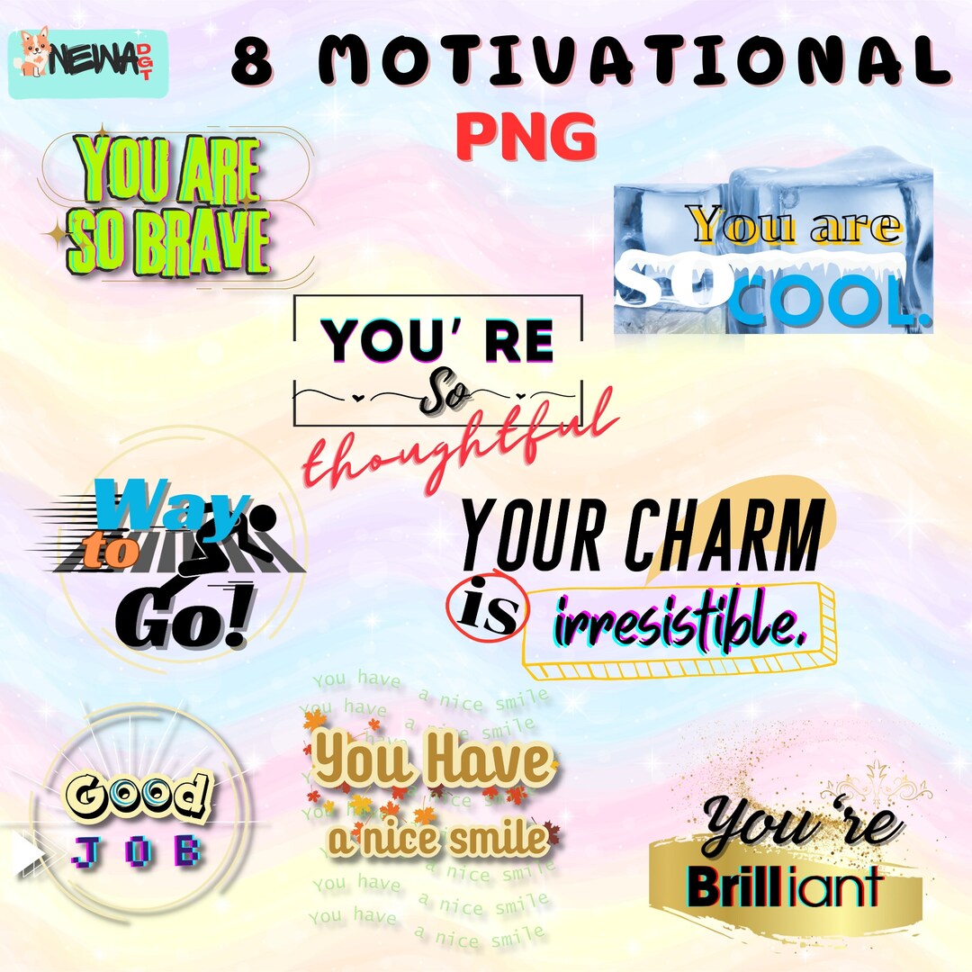 Motivational Printable, Motivational Digital Stickers, Inspirational ...