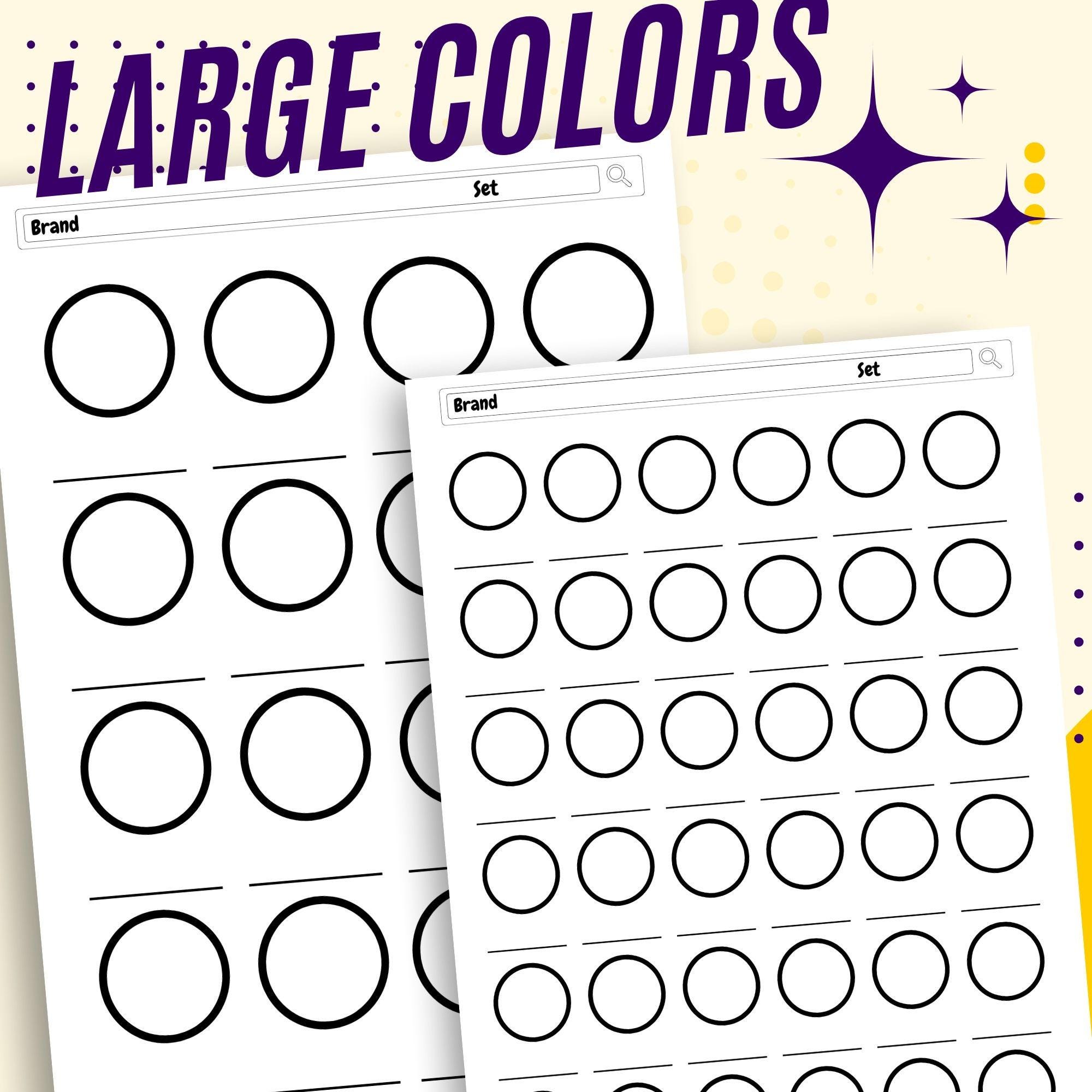 Blank Color Swatch Chart: A4 Printable PDF (16-144 Slots) - Etsy