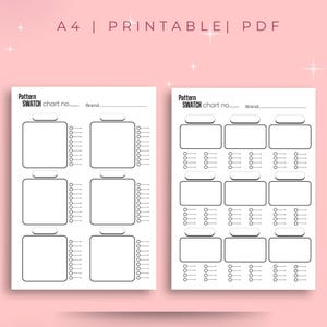 Color Swatch, Blank Color Palette, Pattern Color Swatch Chart Printable ...