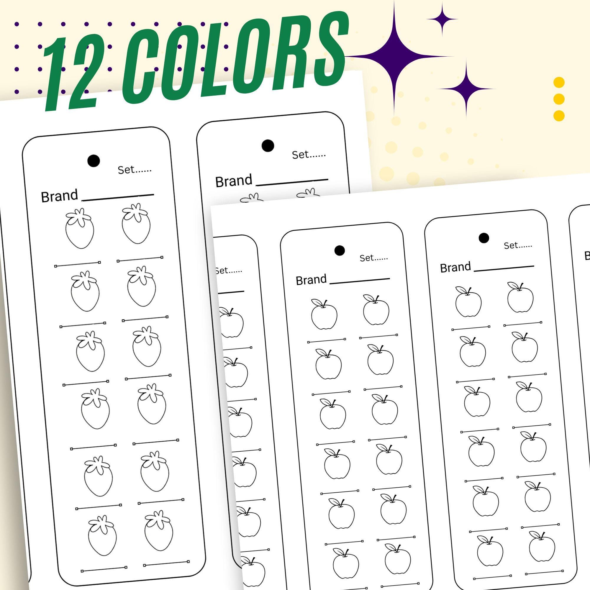 Color Swatch Cards, Color Swatch, Blank Color Palette, Coloring ...