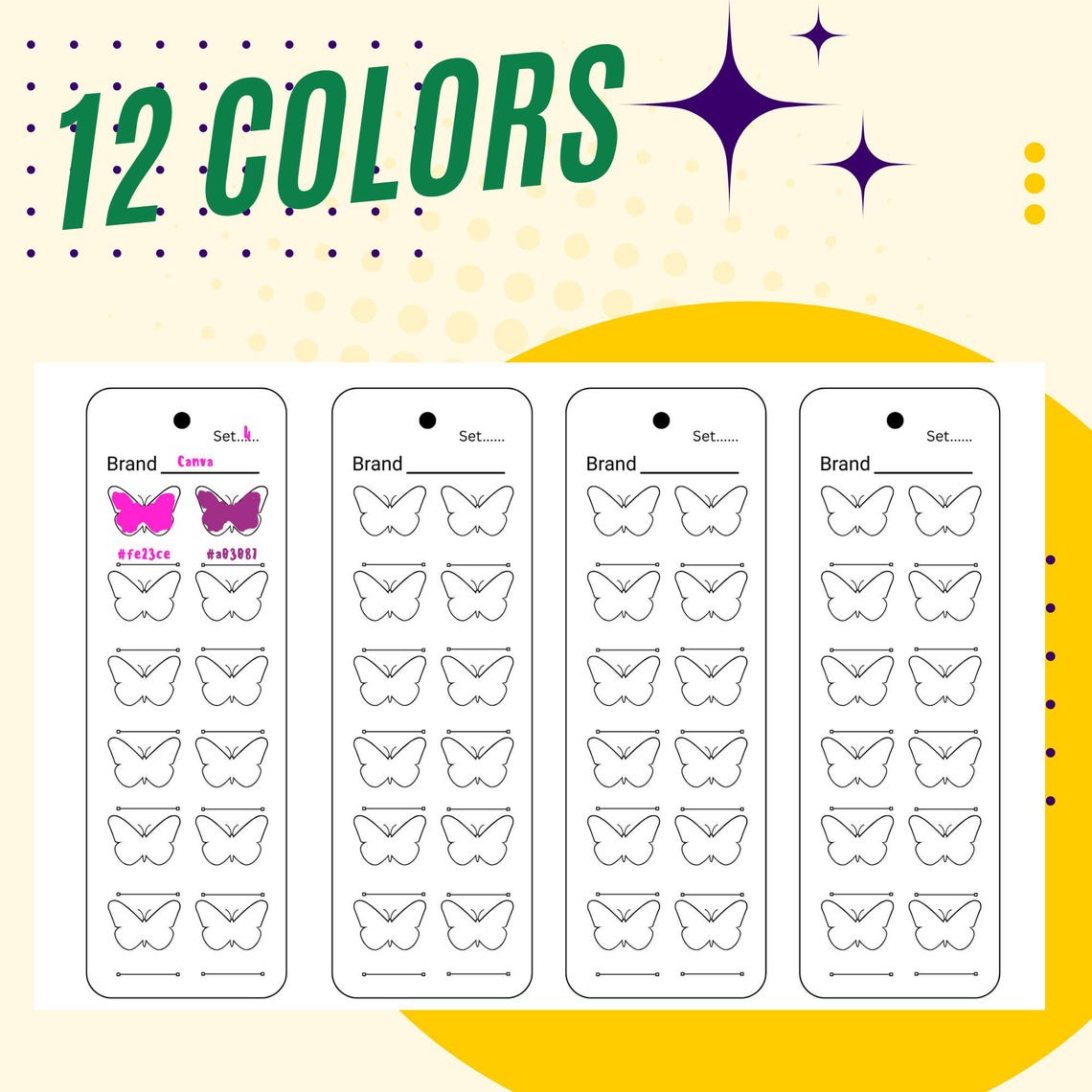 Color Swatch Cards, Color Swatch, Blank Color Palette, Coloring ...