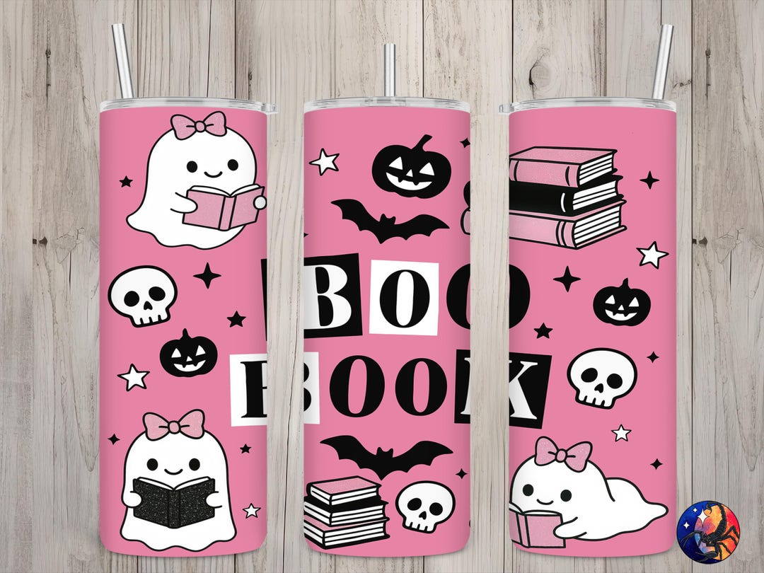 Seamless Boo Book Cute Coquette Ghosts Book Lover Design, Halloween 20 ...