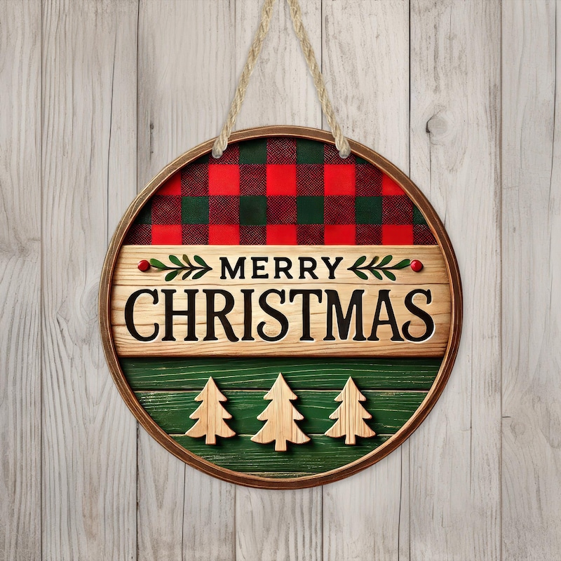 Christmas Sign Round - Etsy
