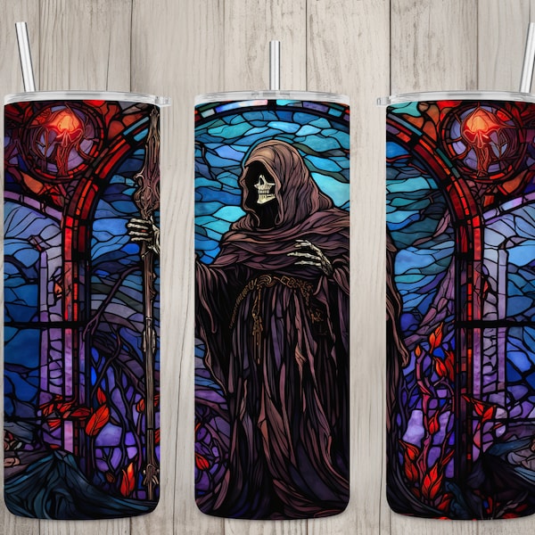 Stained Glass Grim Reaper - Etsy
