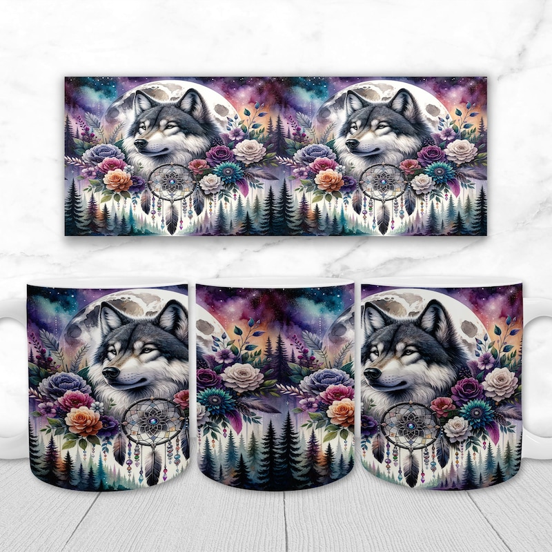 Wolf Indigenous Art - Etsy