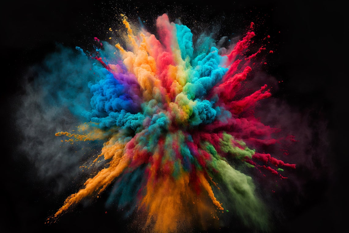 Color Splash Black Wallpaper - Etsy