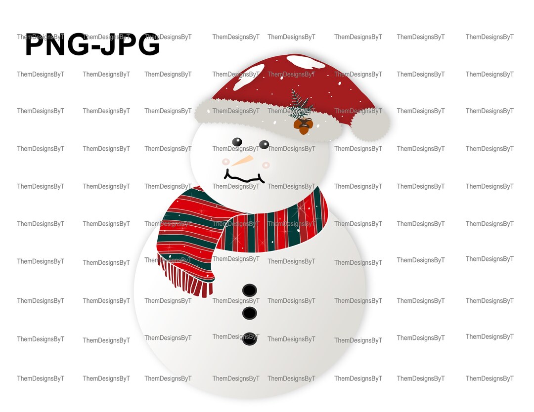 Snowman Clip Art Image Transfer Iron on Digital File - Etsy