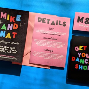 ROMANTIC TYPE Sample Pack Rock N Roll Wedding Invites Quirky Wedding ...