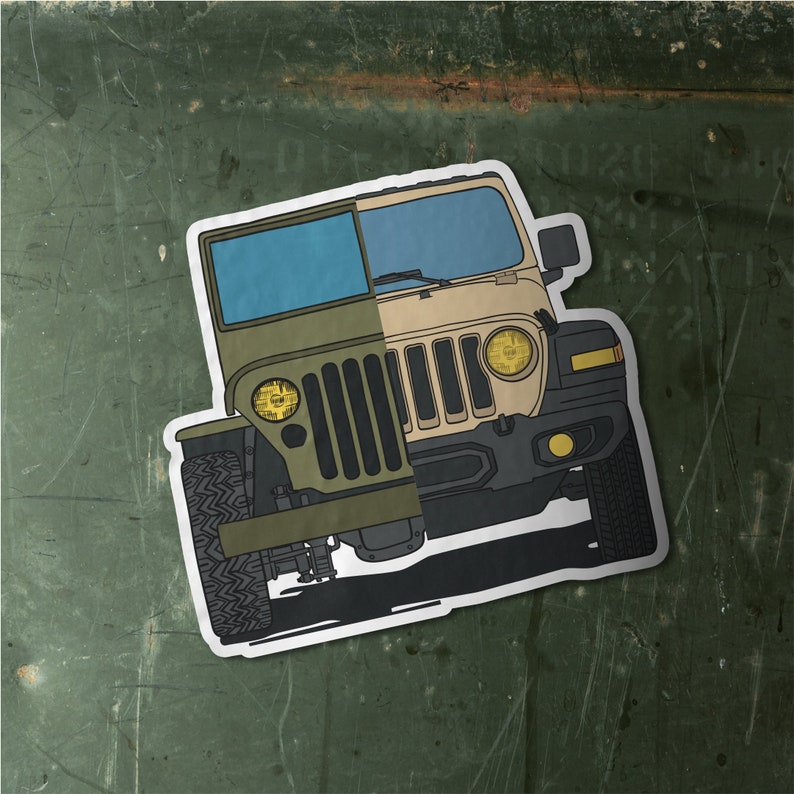 Jeep Willy Wrangler Evolution Decal Sticker - Etsy
