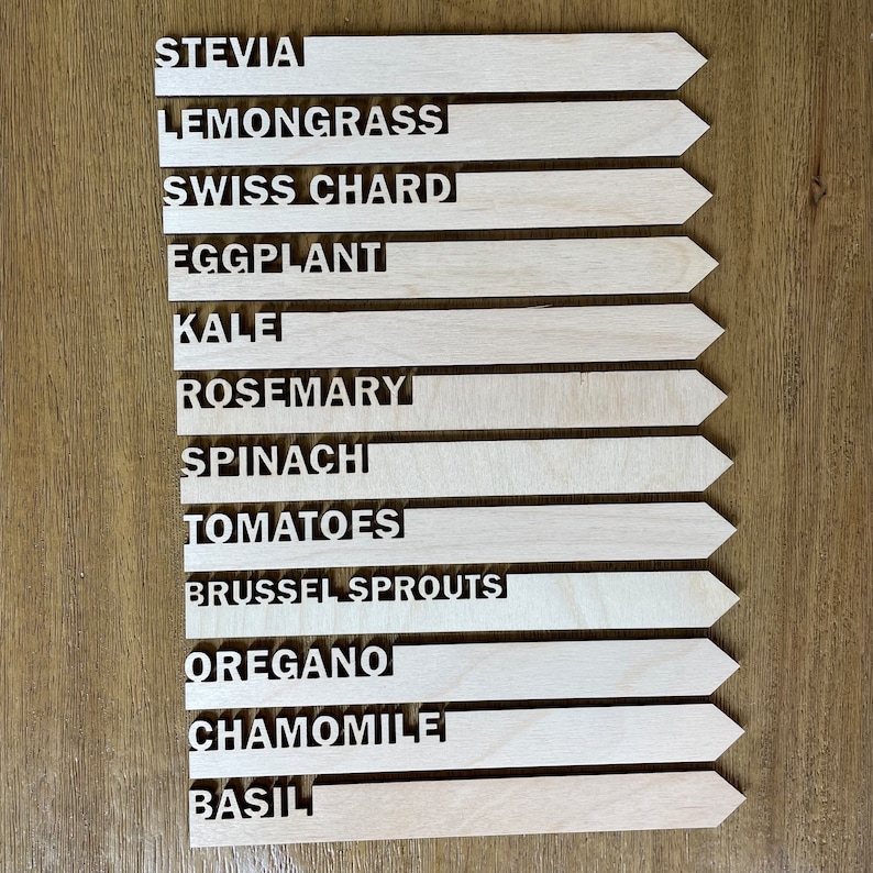 Custom Plant Marker | Garden Stake | Wood Marker | Garden Label | Herb ...