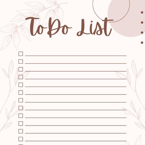 Minimalist To-do List Printable / Neutral Daily Planner / Aesthetic ...