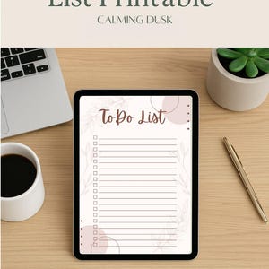 Minimalist To-do List Printable / Neutral Daily Planner / Aesthetic ...