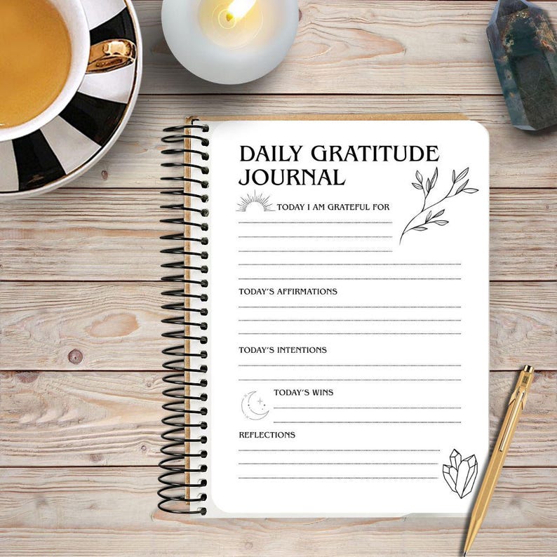 Daily Gratitude Journal Printable – Mindful Morning Worksheet ...