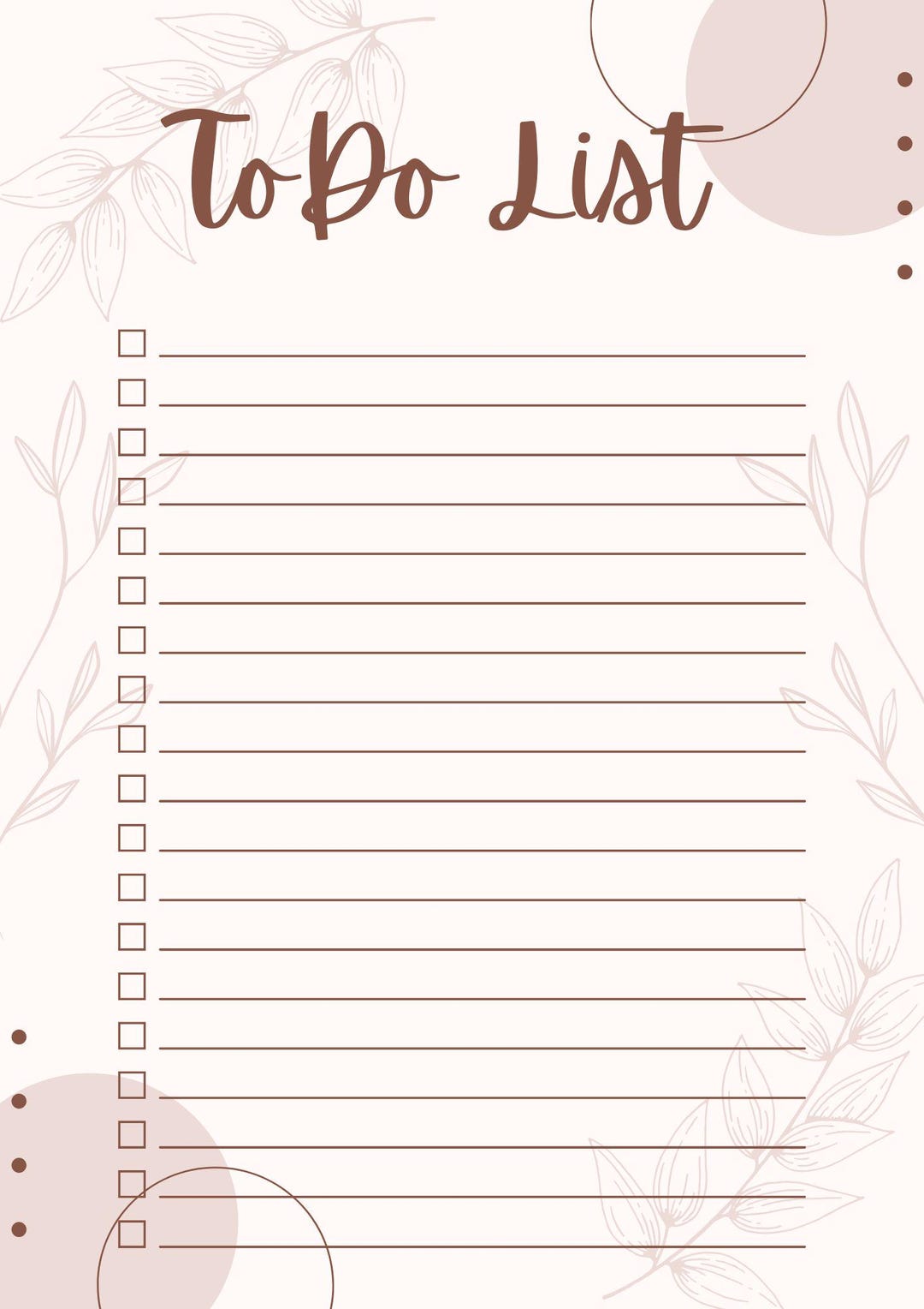Minimalist To-do List Printable / Neutral Daily Planner / Aesthetic ...