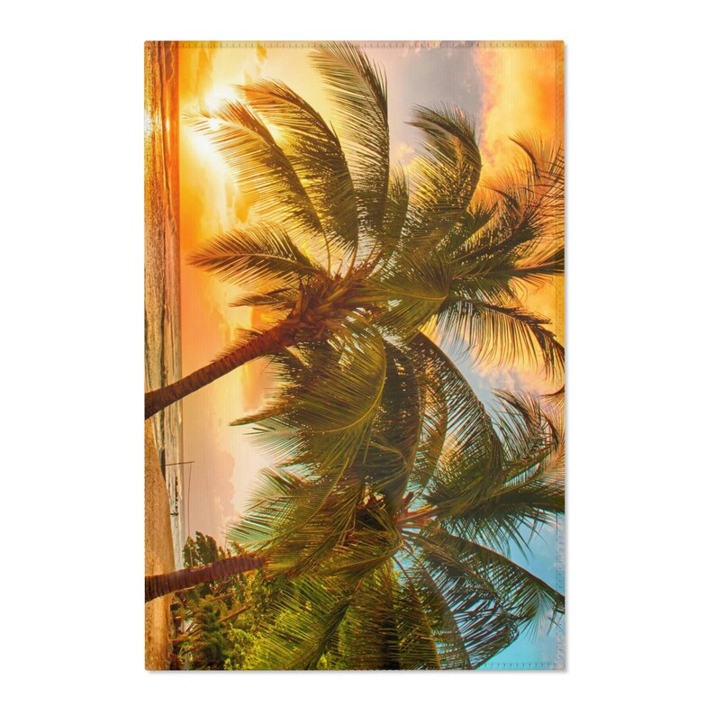 Palm Tree Area Rug - Etsy