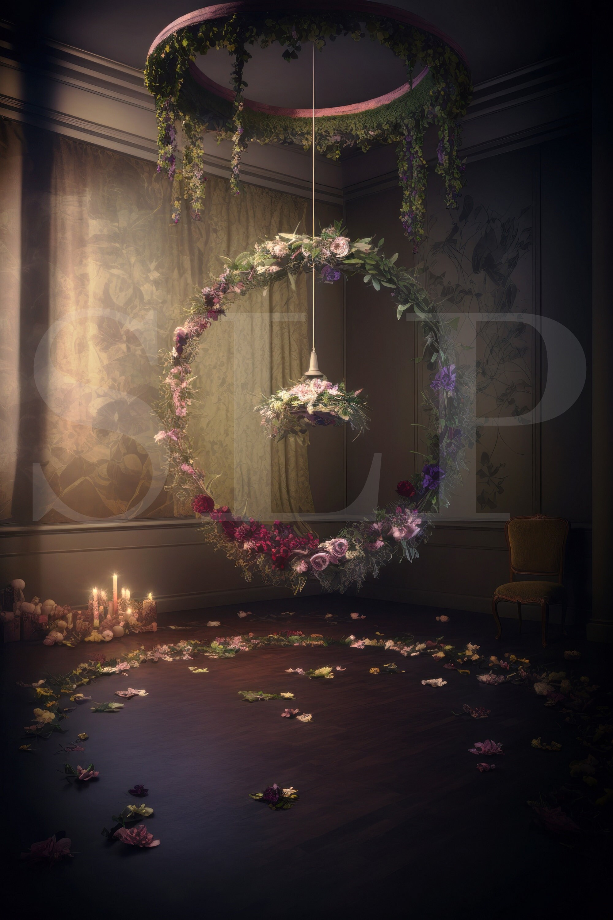 Rooms of Flowers Digital Backdrop Overlays Fine Art - Etsy