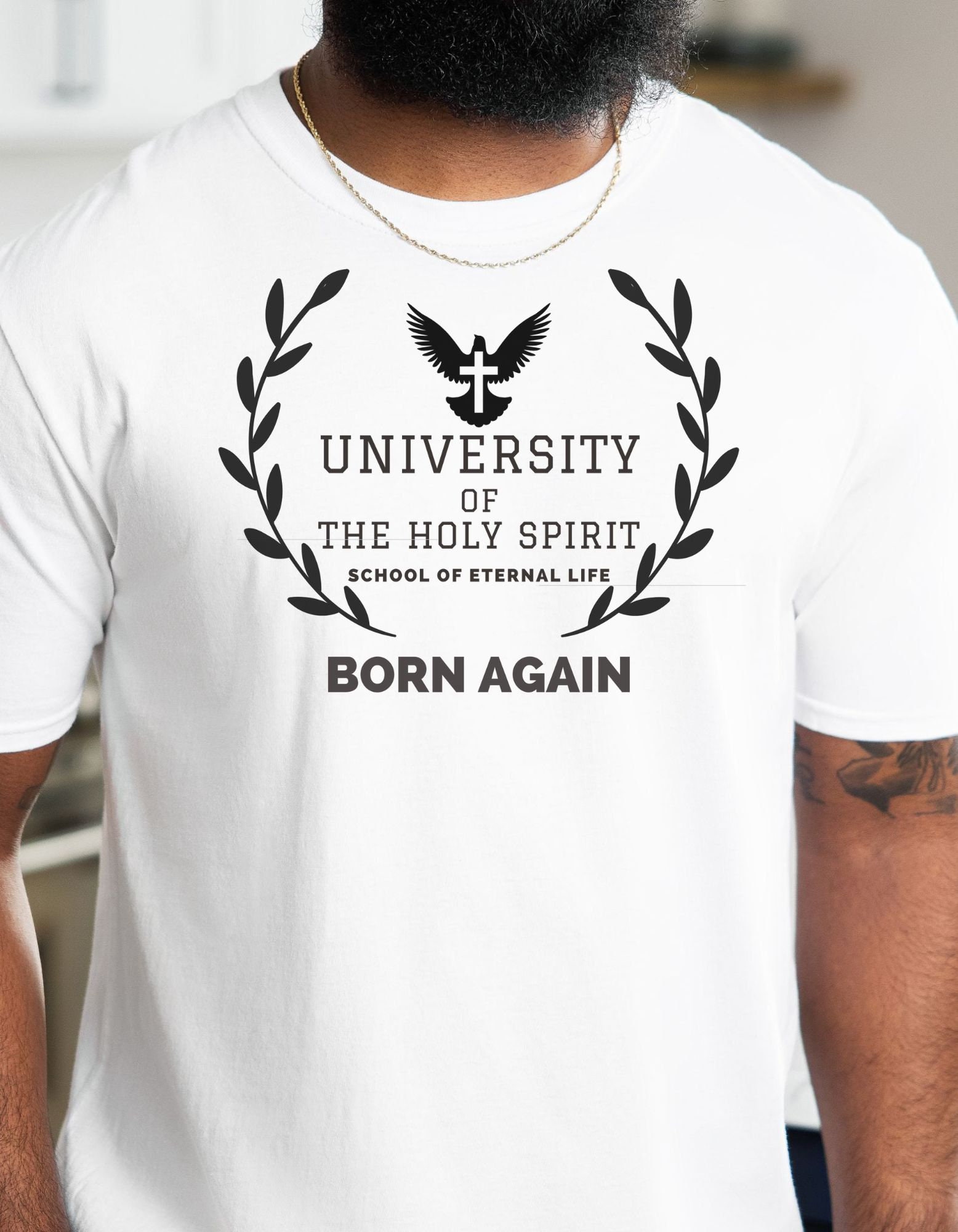 Holy Spirit T-shirt, Born Again T-shirt, Religious T-shirt, University ...