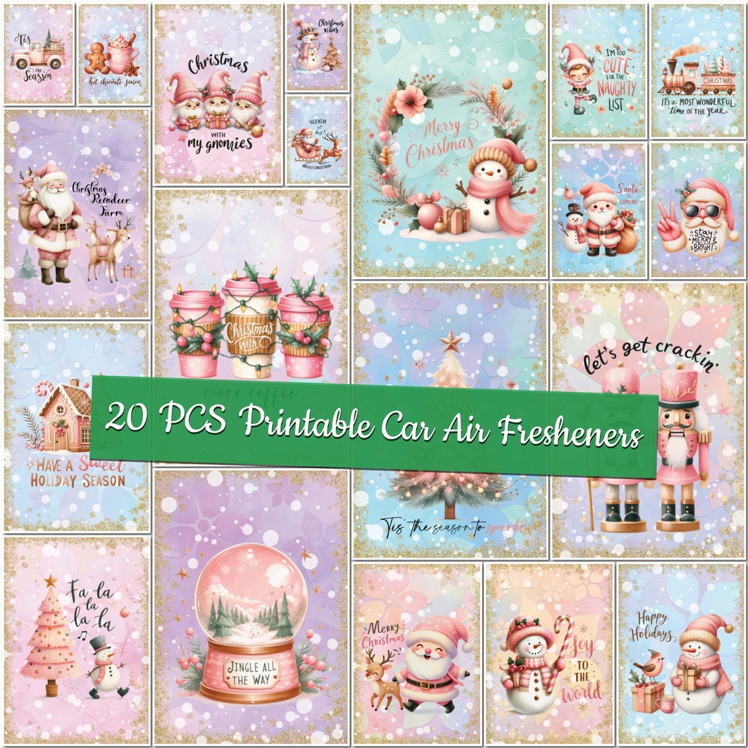 Christmas Car Air Freshener Bundle Christmas Sublimation Designs ...