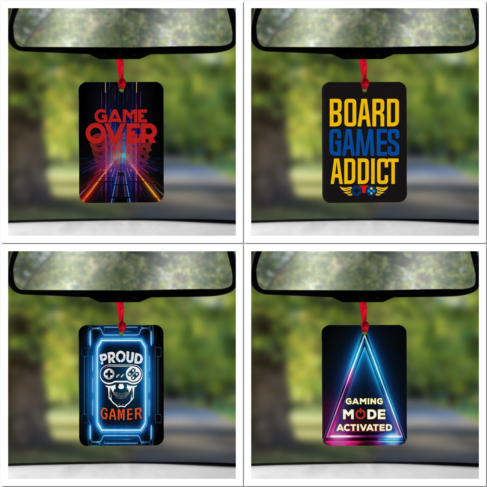 40 Pcs Printable Gaming Car Air Freshener Templates Cool Gamer Air ...