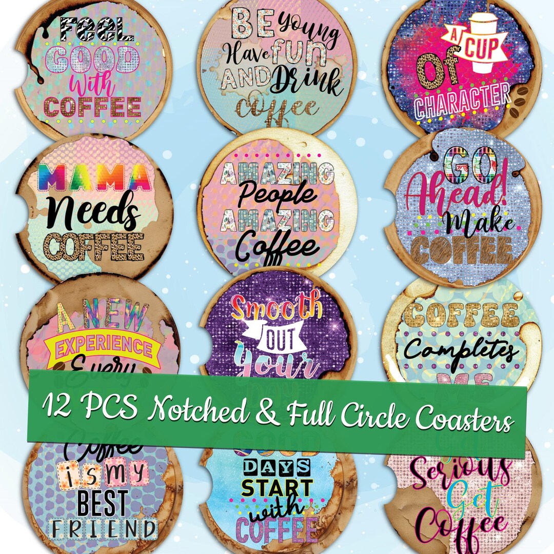Printable Coffee Car Coaster Templates Sarcastic Sublimation Designs ...