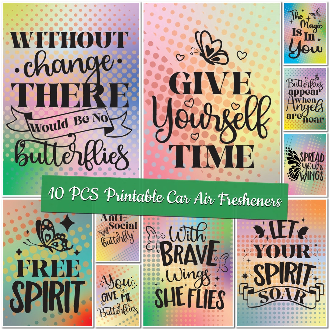 10 Pcs Motivation Car Air Freshener Bundle Motivation Air Freshener ...
