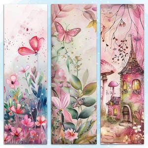 Printable Fairy Bookmark Templates Digital Bookmark Bundle Bookmark ...