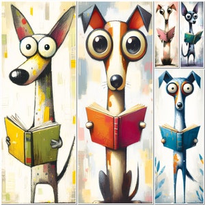 Printable Quirky Dogs Bookmark Set for Children Cute Dogs Digital ...