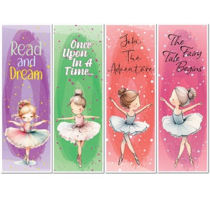 16 Pcs Little Ballerina Printable Bookmark Set for Children Digital ...