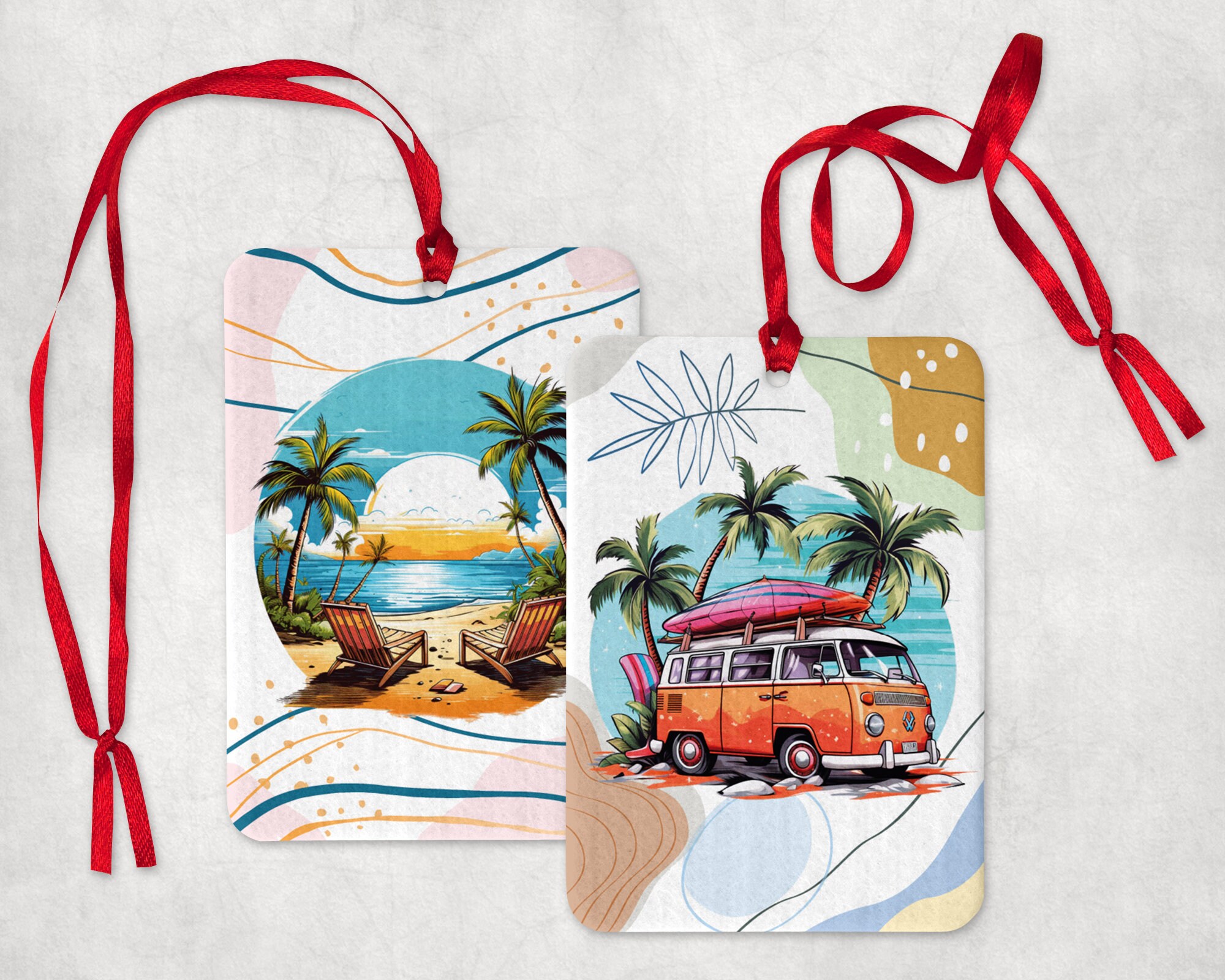 Printable Summer Car Air Freshener Templates Travel Sublimation Designs ...