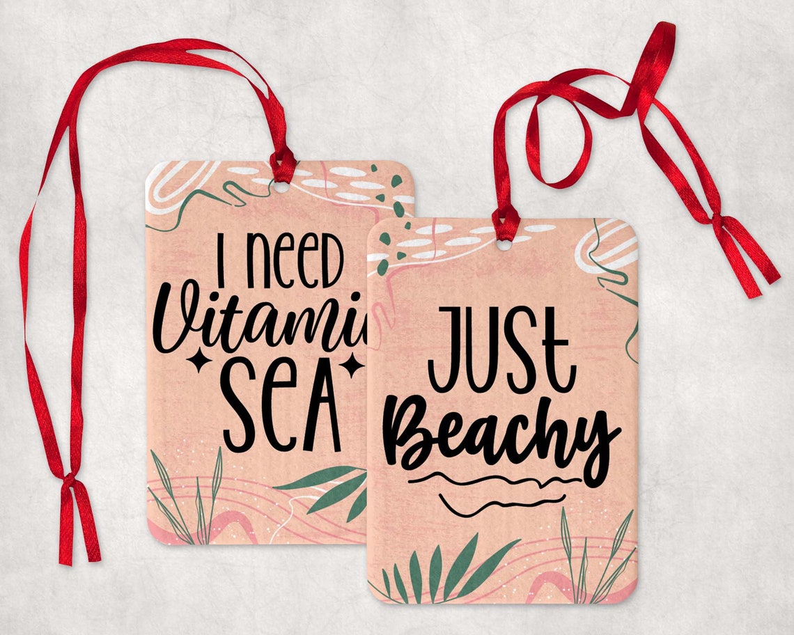 10 Pcs Printable Summer Car Air Freshener Templates Holiday Travel ...