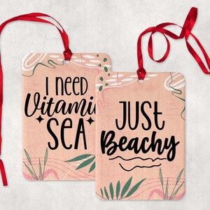 10 Pcs Printable Summer Car Air Freshener Templates Holiday Travel ...