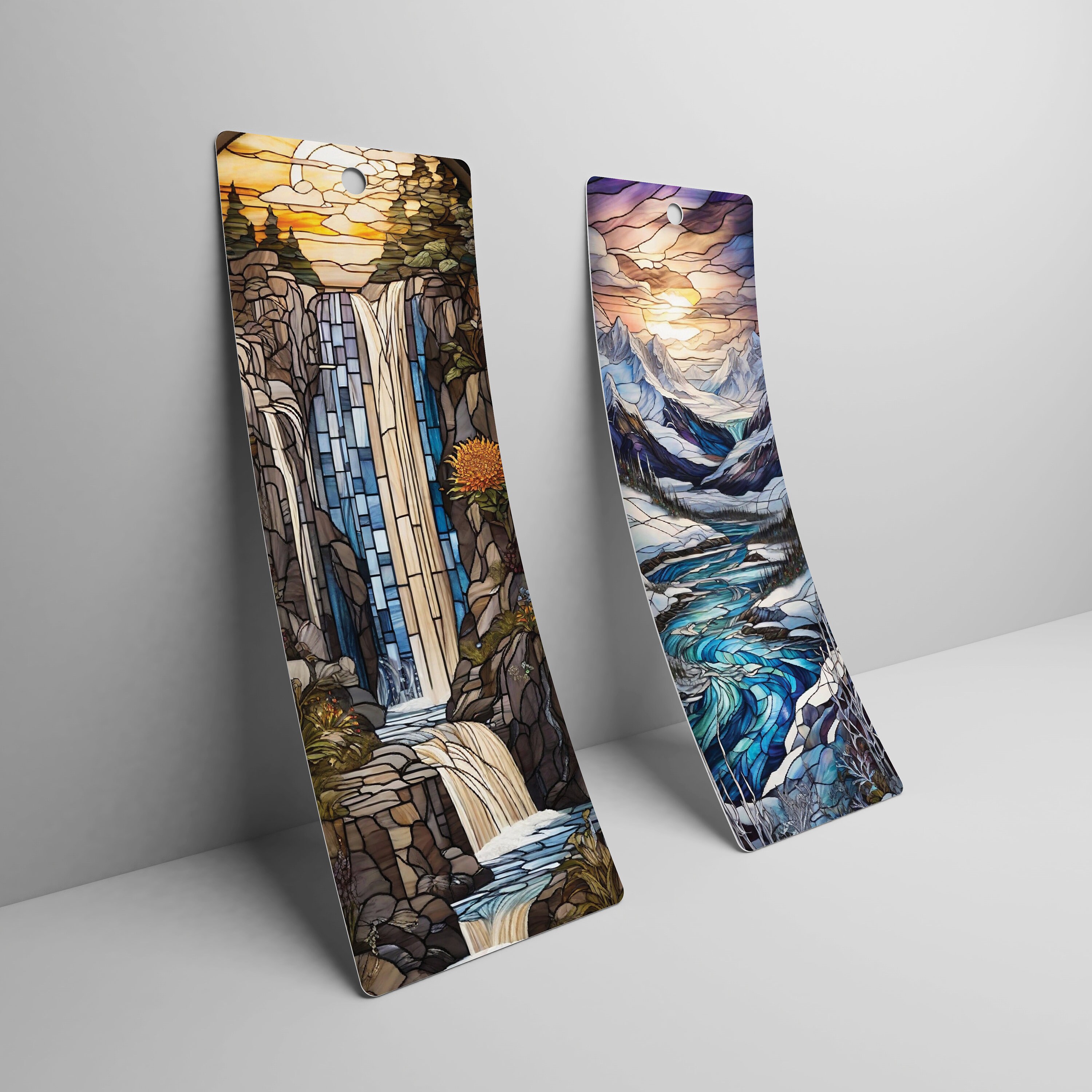 100 Pcs Printable Stained Glass Bookmark Bundle Stained Glass Bookmark ...