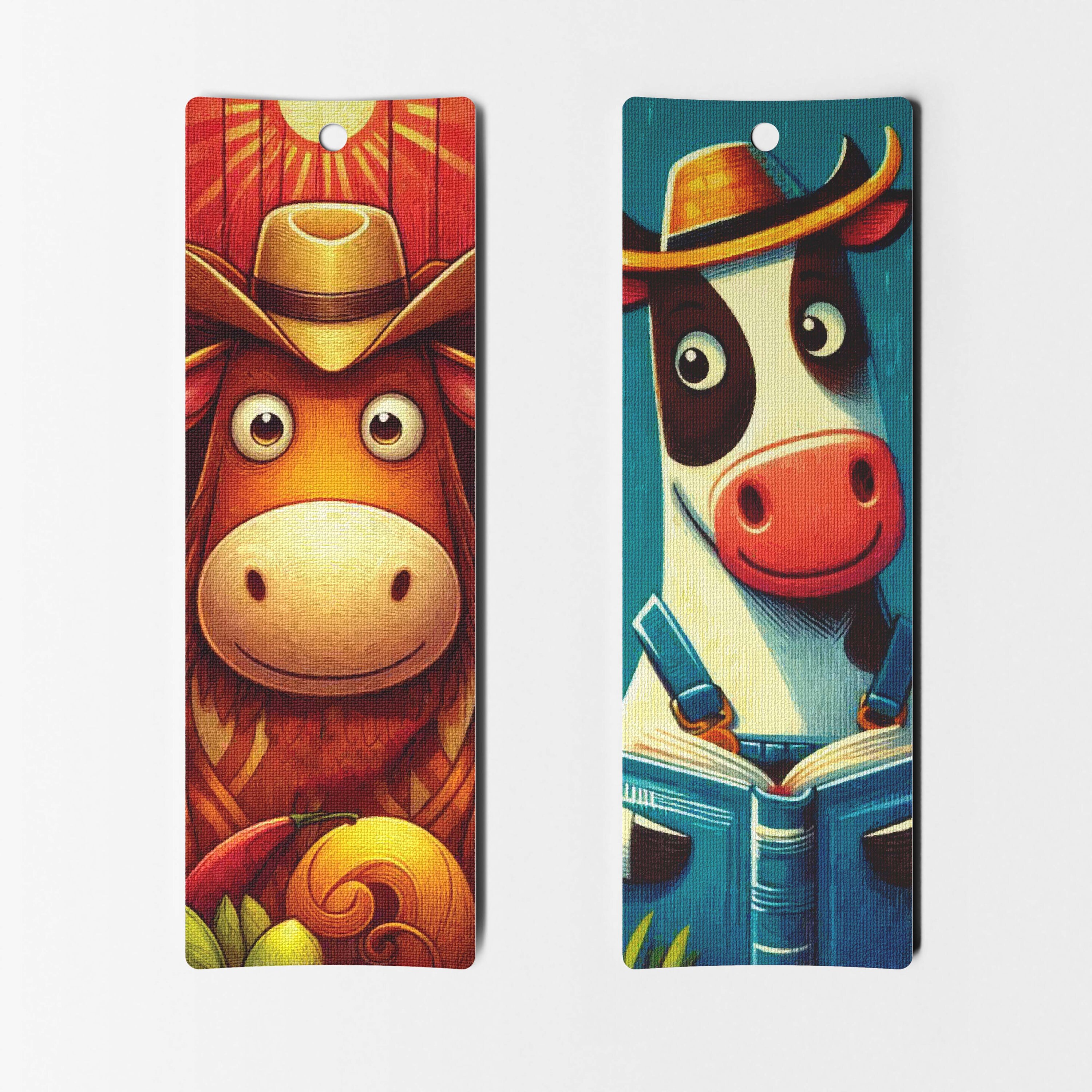 Printable Cute Farm Animals Bookmark Set for Children Digital Farm ...
