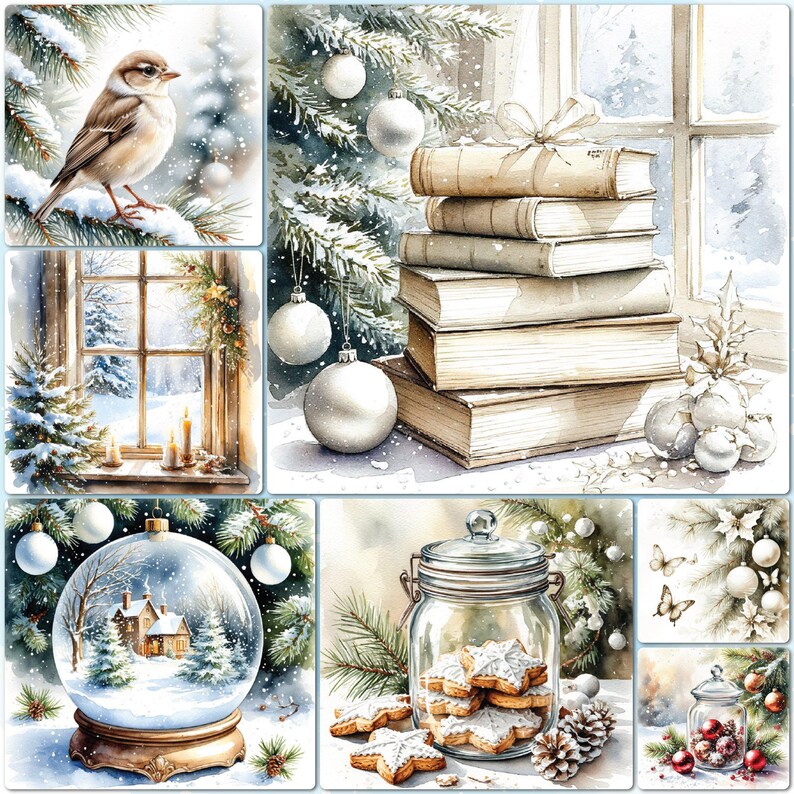 Christmas Square Coaster PNG Bundle Christmas Sublimation Designs ...