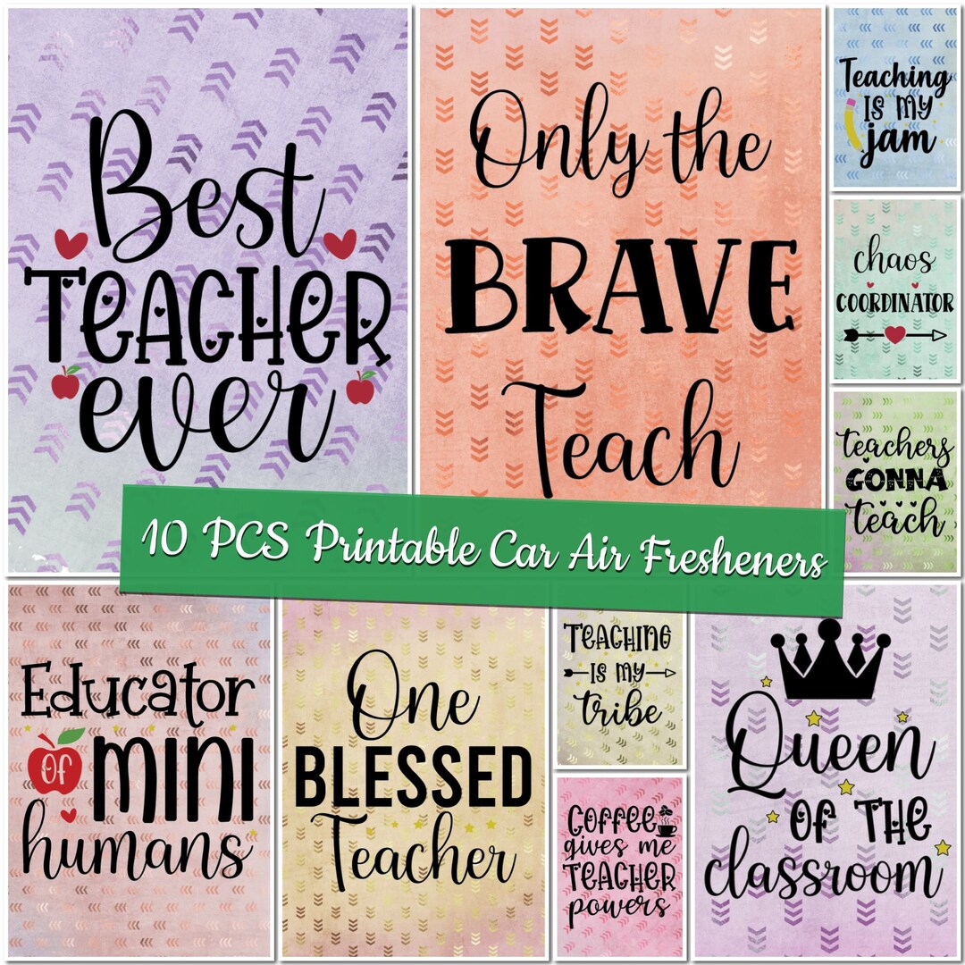 Printable Teacher Quotes Car Air Freshener Templates Sarcastic Teacher ...