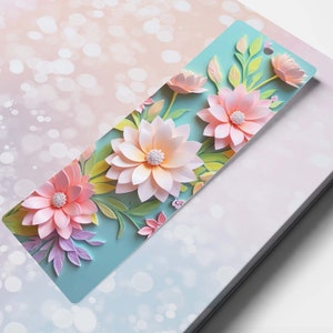 3D Floral Bookmark Bundle Digital 3D Flowers Bookmark Bundle 3D ...