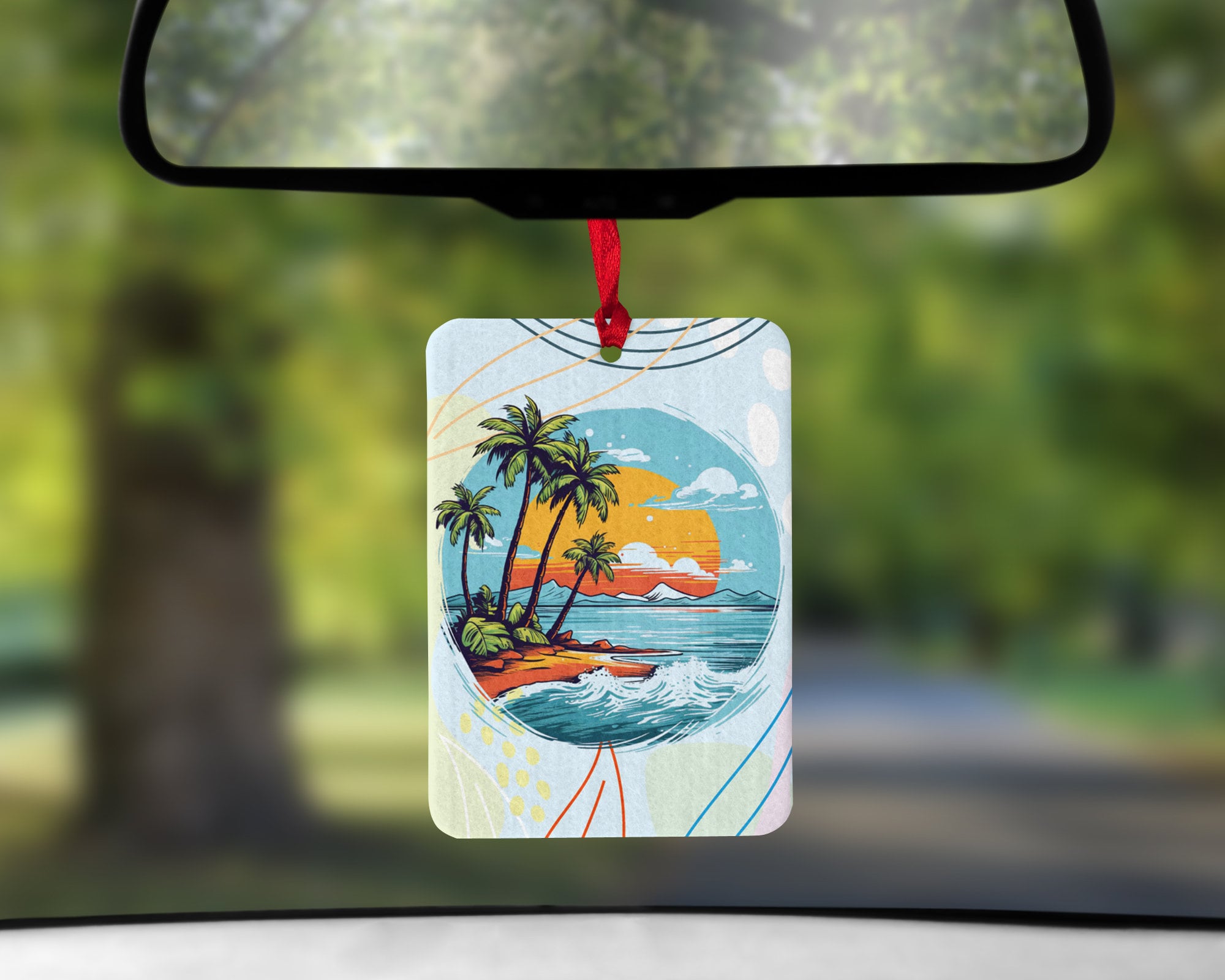 Printable Summer Car Air Freshener Templates Travel Sublimation Designs ...