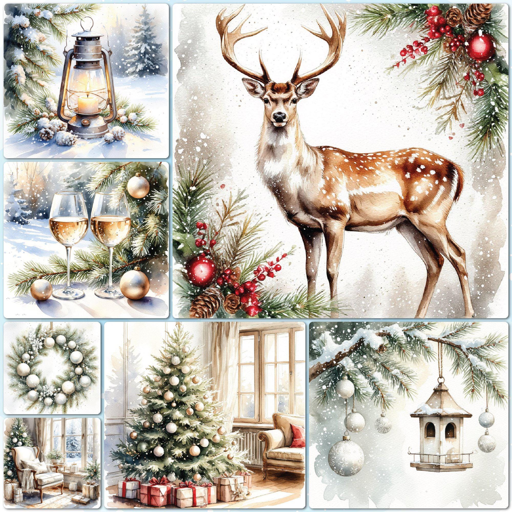 Christmas Square Coaster PNG Bundle Christmas Sublimation Designs ...