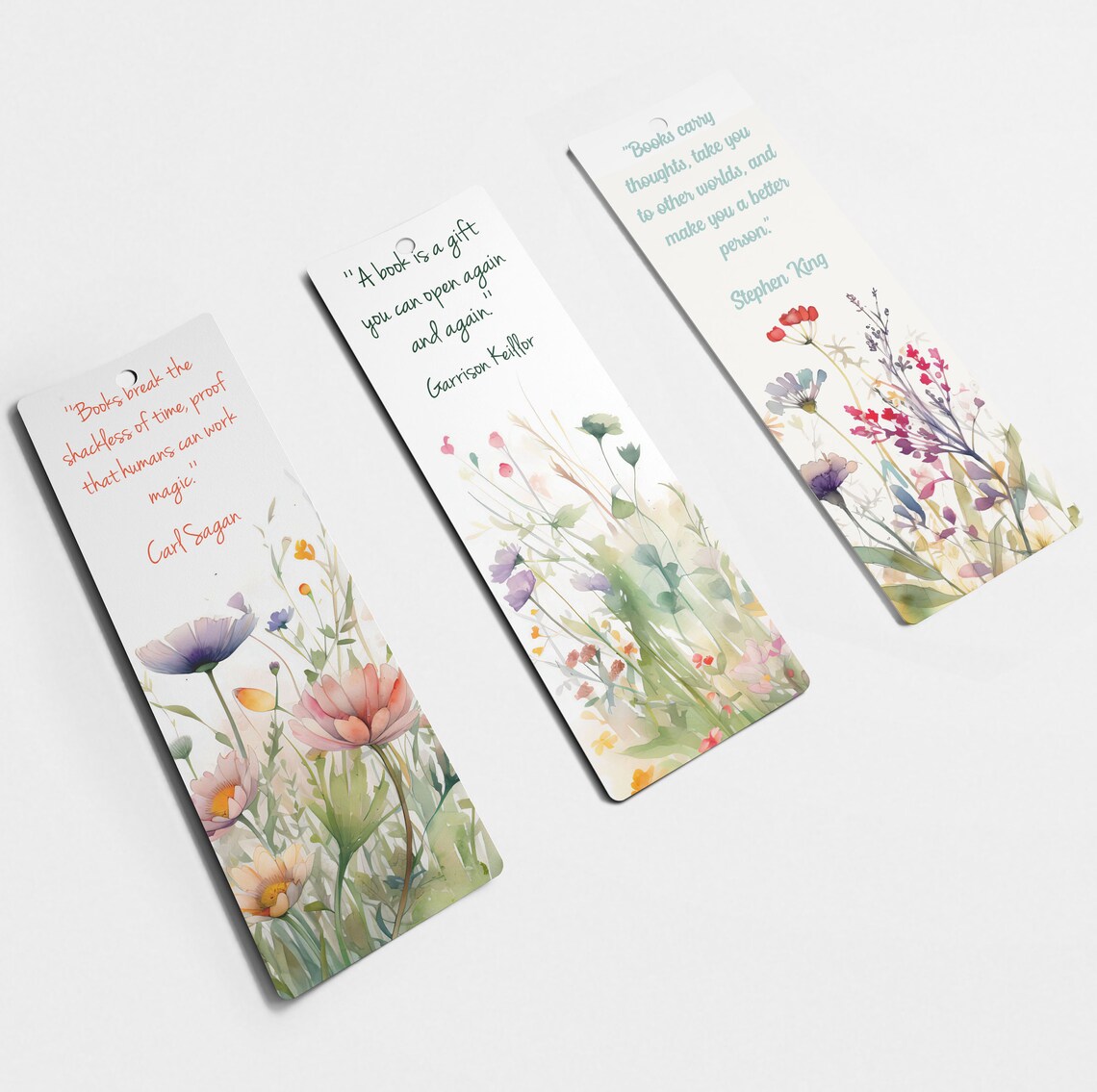 Digital Inspirational Bookmark Templates Printable Book Quotes Bookmark ...