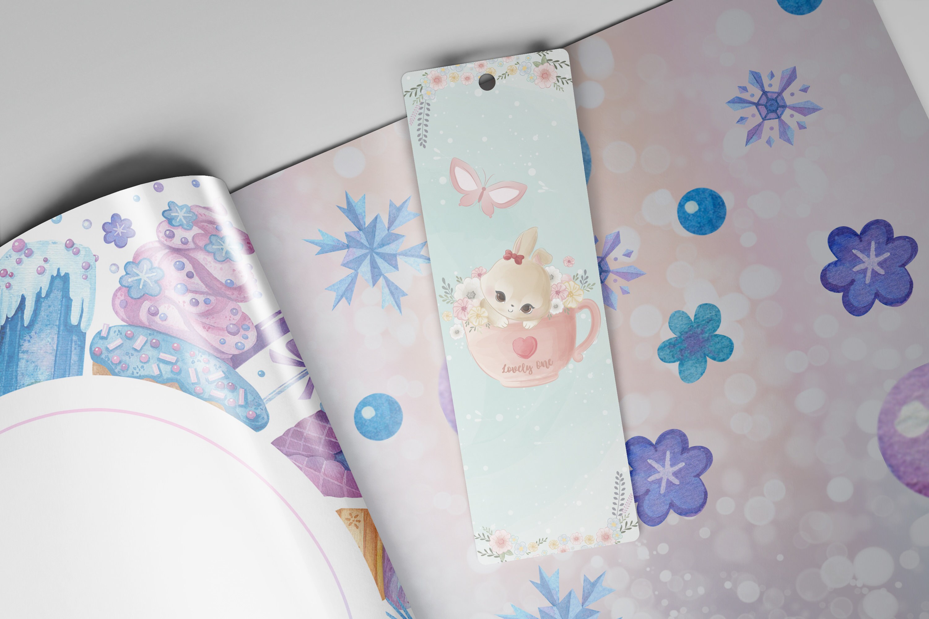 Printable Cute Bunny Bookmark Set for Children Cute Digital Chibi Bunny ...