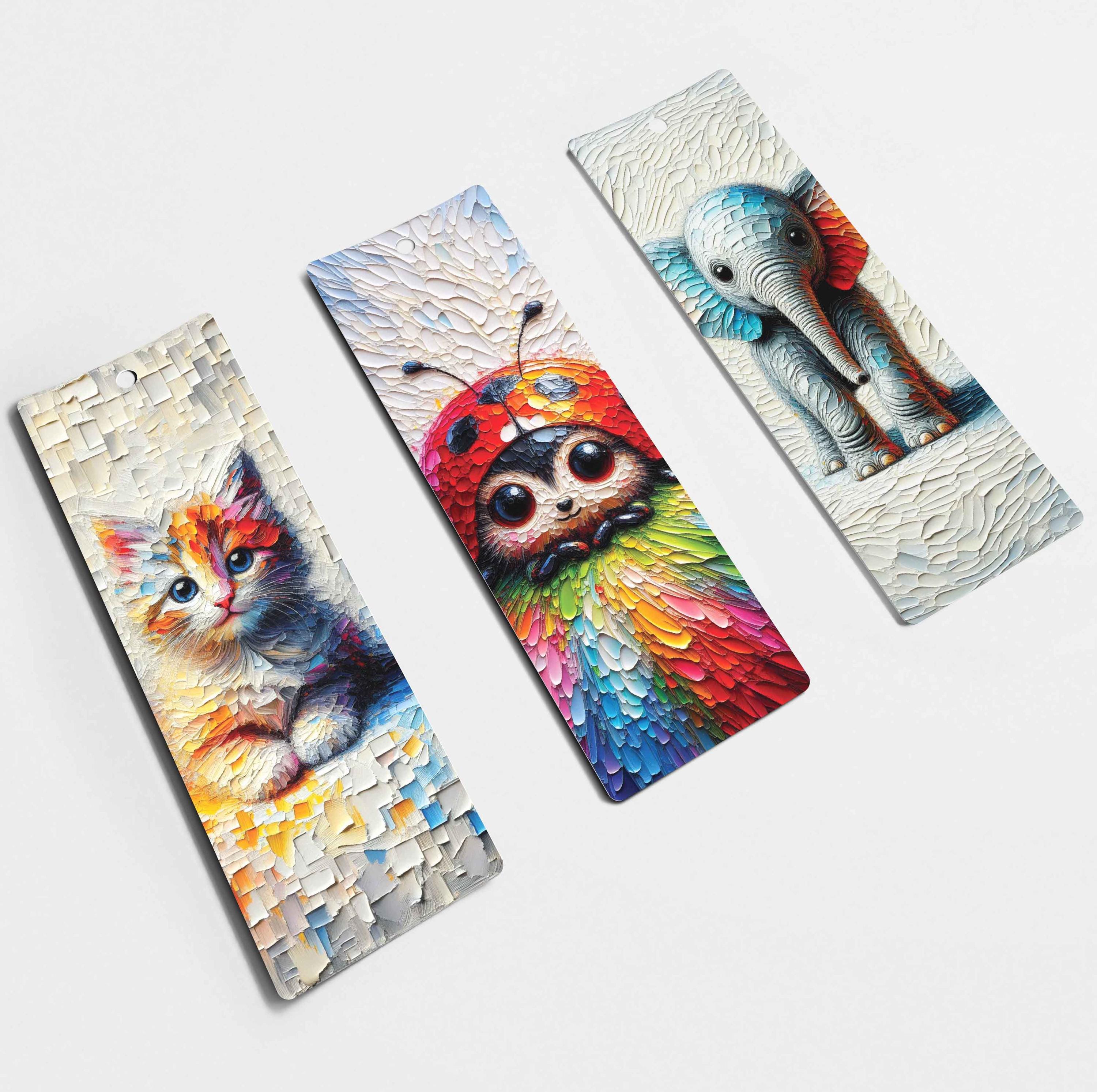 Printable Cute Animal Bookmark Set for Children Digital Chibi Animals ...