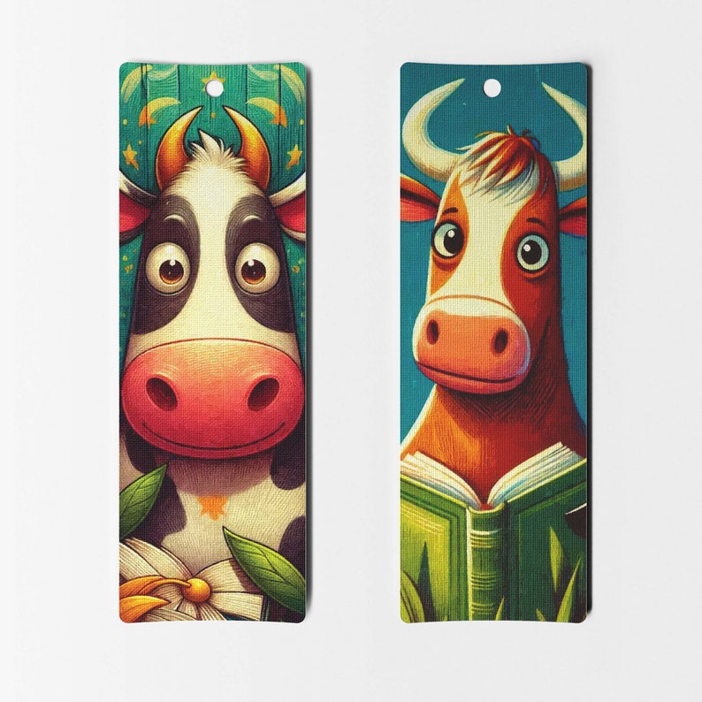 Printable Cute Farm Animals Bookmark Set for Children Digital Farm ...