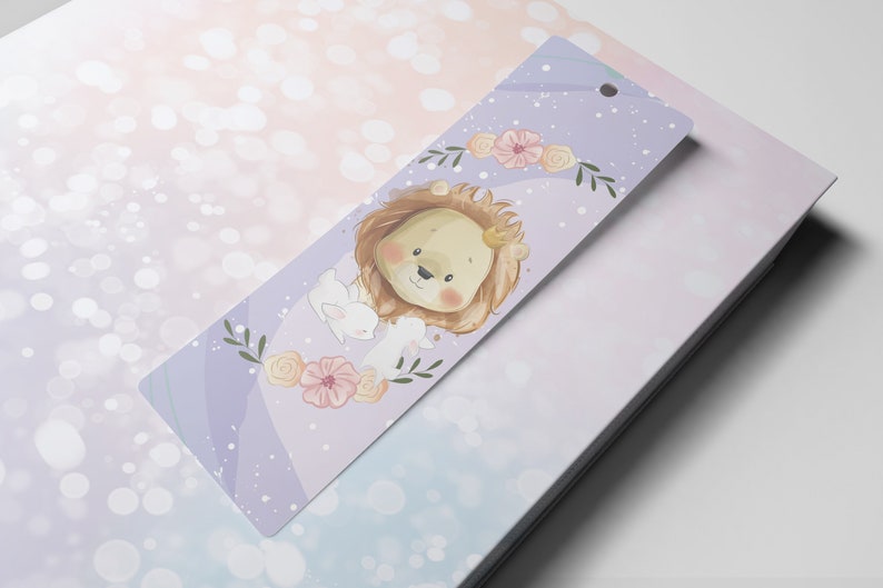 Printable Cute Animals Bookmark Set for Children Digital Chibi Animals ...