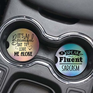Printable Sarcasm Car Coaster Templates Sarcastic Sublimation Designs ...