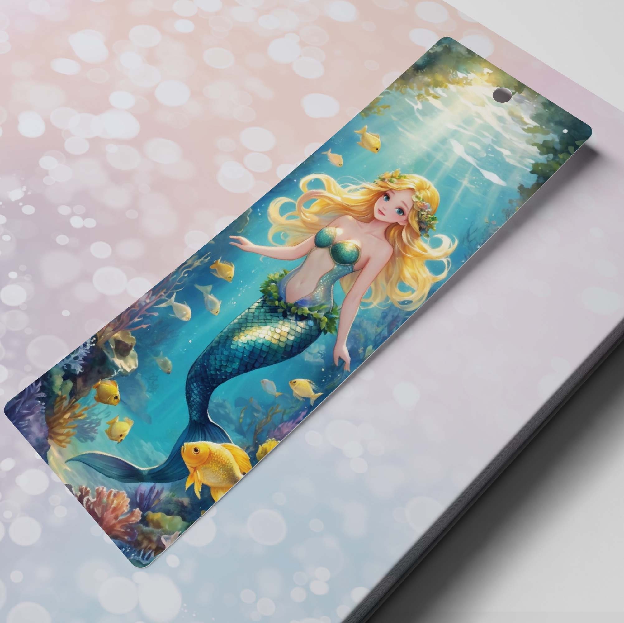 Fantasy Mermaid Printable Bookmark Bundle Mermaid Digital Bookmark Set ...