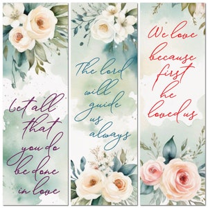 Printable Bible Verse Bookmark Templates Faith Digital Bookmark Bundle ...