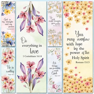 Printable Bible Verse Bookmark Templates Faith Digital Bookmark Bundle ...