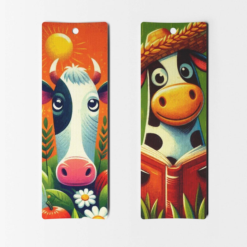 Printable Cute Farm Animals Bookmark Set for Children Digital Farm ...